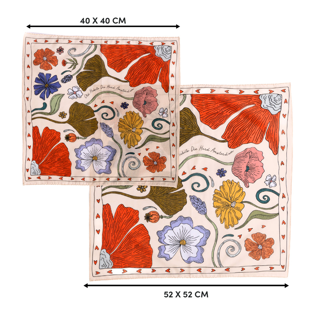 The Bandana Flower Power - Cotton Scarves – Old Habits Die Hard